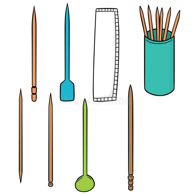 Vector set of toothpick stock vector. Illustration of cartoon - 119311529