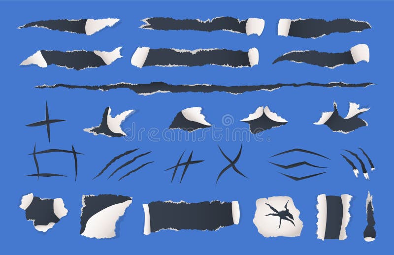 24 Torn Paper Holes Illustrations. Stock Vector - Illustration of ...