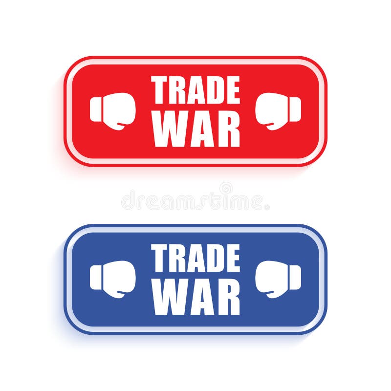 Vector Set of Trade War Sign Design Stock Vector - Illustration of ...