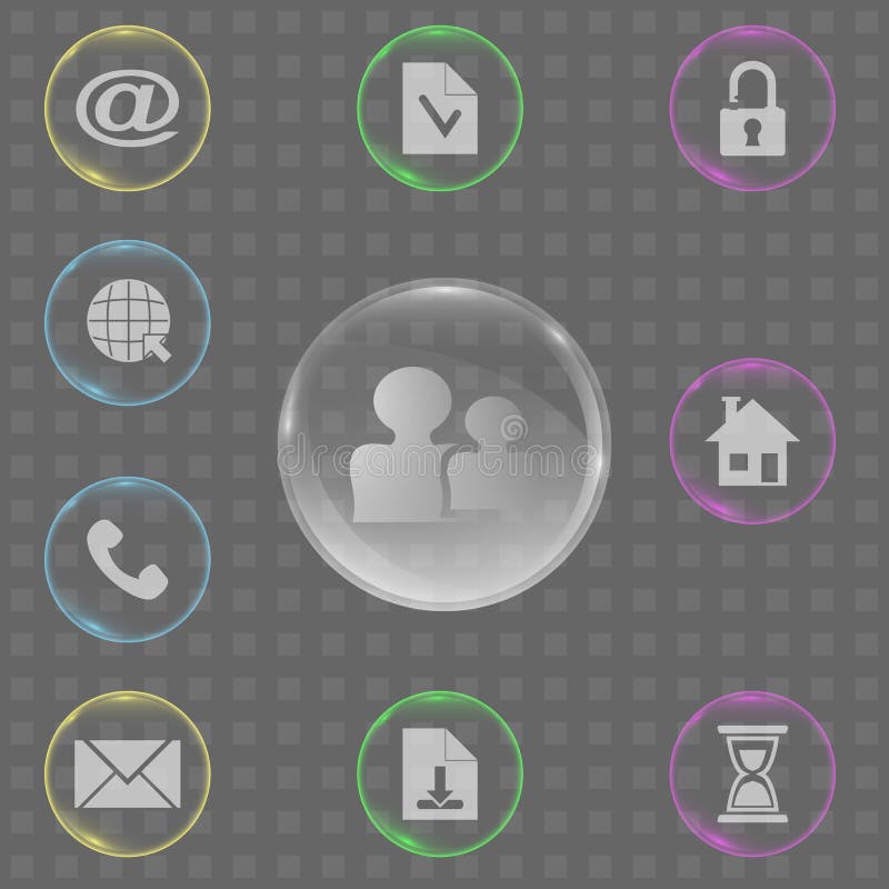 The Vector Set of Transparent Icons Stock Vector - Illustration of icon ...