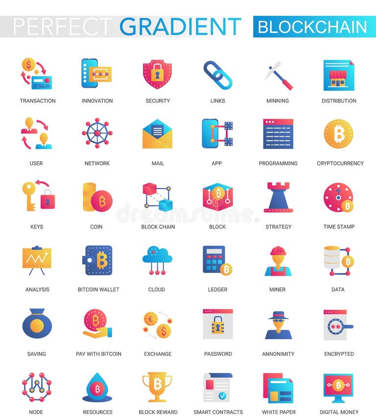 Blockchain Pictogram Icons Stock Illustrations – 927 Blockchain ...