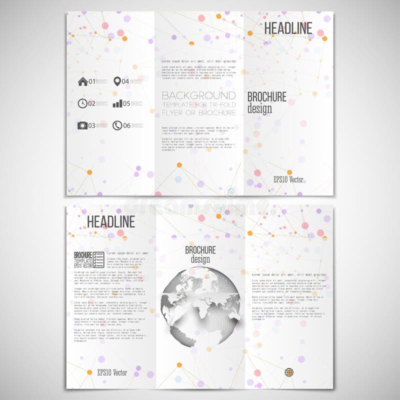 Vector Set of Tri-fold Brochure Design Template on Stock Vector ...