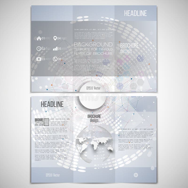 Vector Set of Tri-fold Brochure Design Template on Stock Vector ...