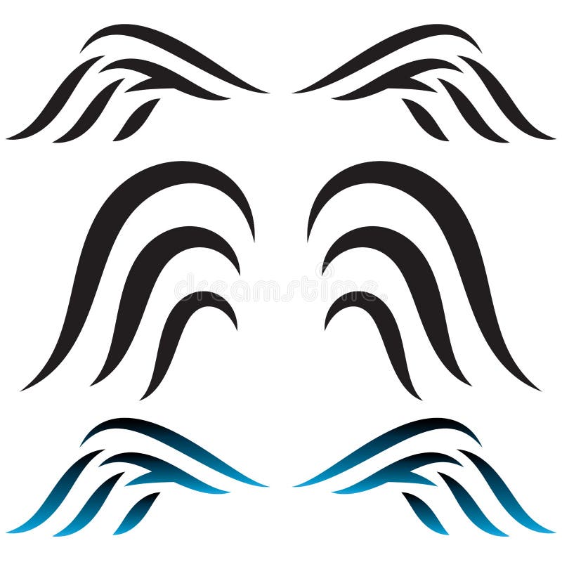 Tribal wings stock vector. Illustration of drawing, pattern - 9544372