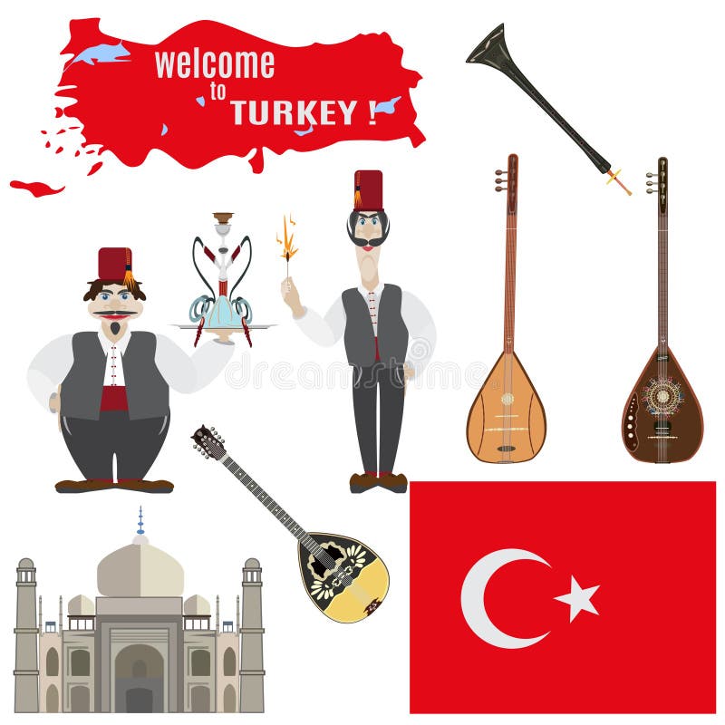 Vector Set of Turkish Symbols in Flat Style Stock Vector - Illustration ...