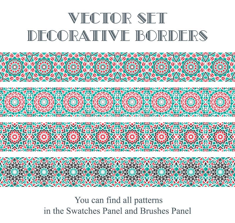 Vector Decorative Borders Set Stock Vector - Illustration of ornament ...