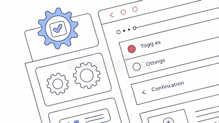 UI Elements Settings Panel, App Customization and Controls Vector Design Generative AI Stock ...