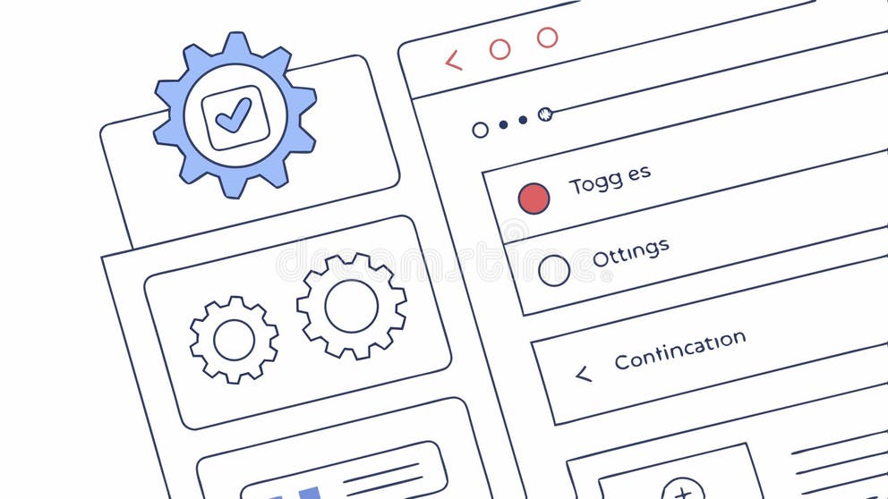 Ui Elements Settings Panel App Customization And Controls Vector