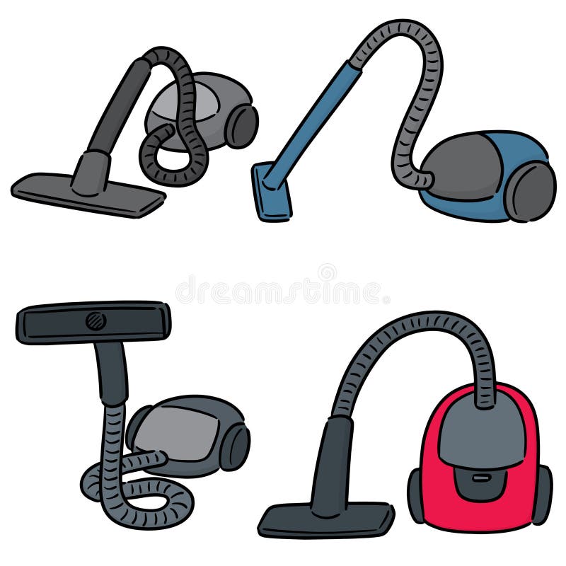 Vector Set of Vacuum Cleaner Stock Vector - Illustration of home ...