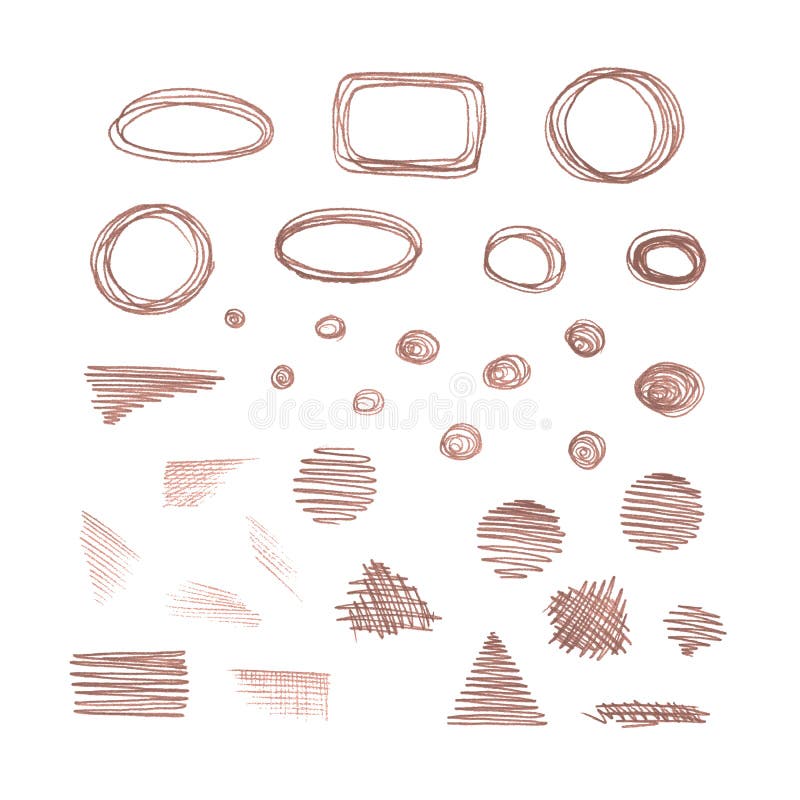 Set of Various Pencil Strokes, Halftone, Engraving. Stock Vector ...