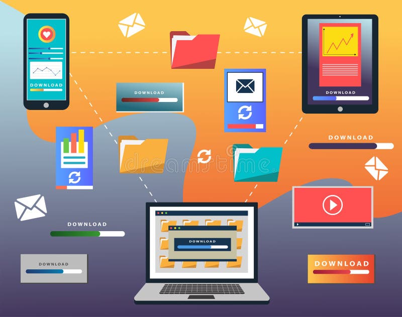 Vector Set of Various Web and Mobile Pages Designs and Interfaces Over ...