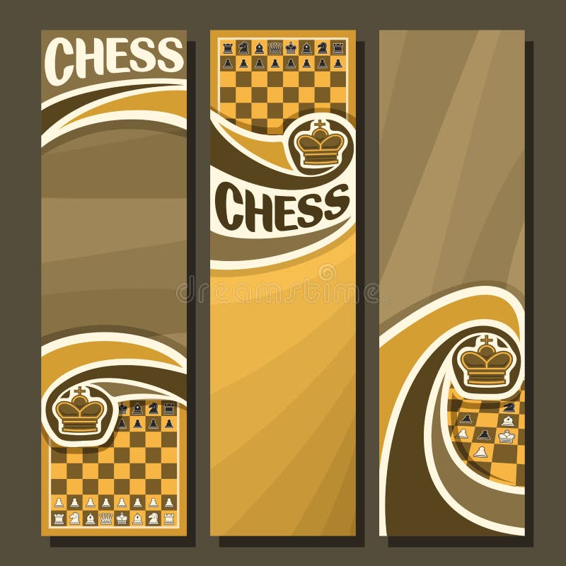Vector Set of Vertical Banners for Chess Stock Vector - Illustration of ...