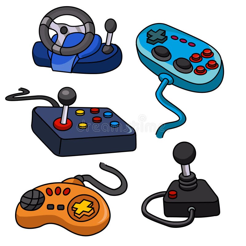 Vector Set: Video Game Controls Stock Vector - Illustration of icon ...
