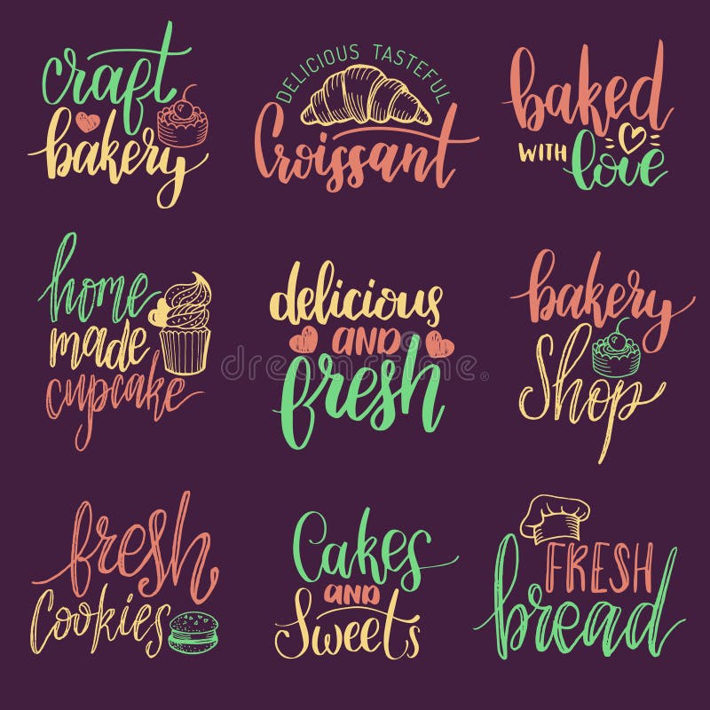 Bakery Products Set.Bread Collection.Hand Drawn Loafs, Croissant,bagel ...