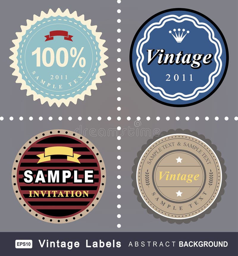 Vector set: vintage labels stock vector. Illustration of generic - 20077644