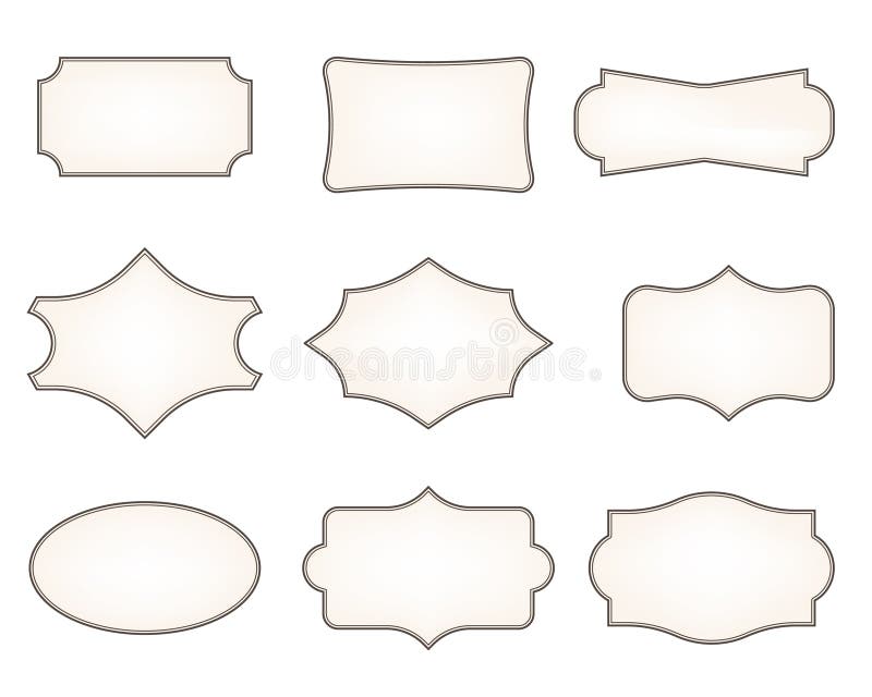 Vector set vintage labels stock illustration. Illustration of ...