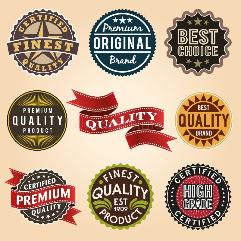 Vector Set of Vintage Labels Stock Vector - Illustration of compass ...