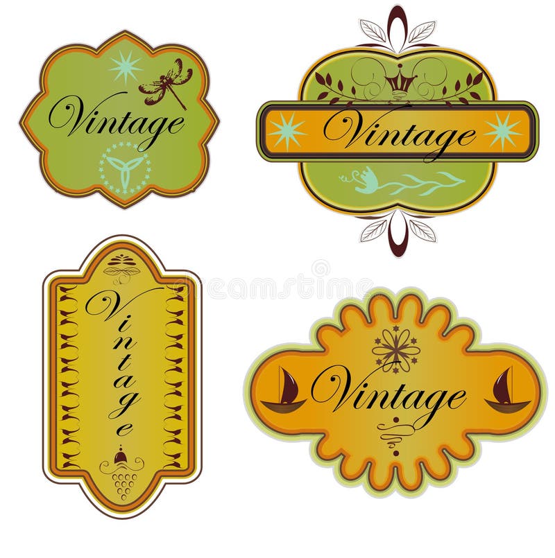 Vintage Items: Label Art Nouveau Stock Vector - Illustration of border ...