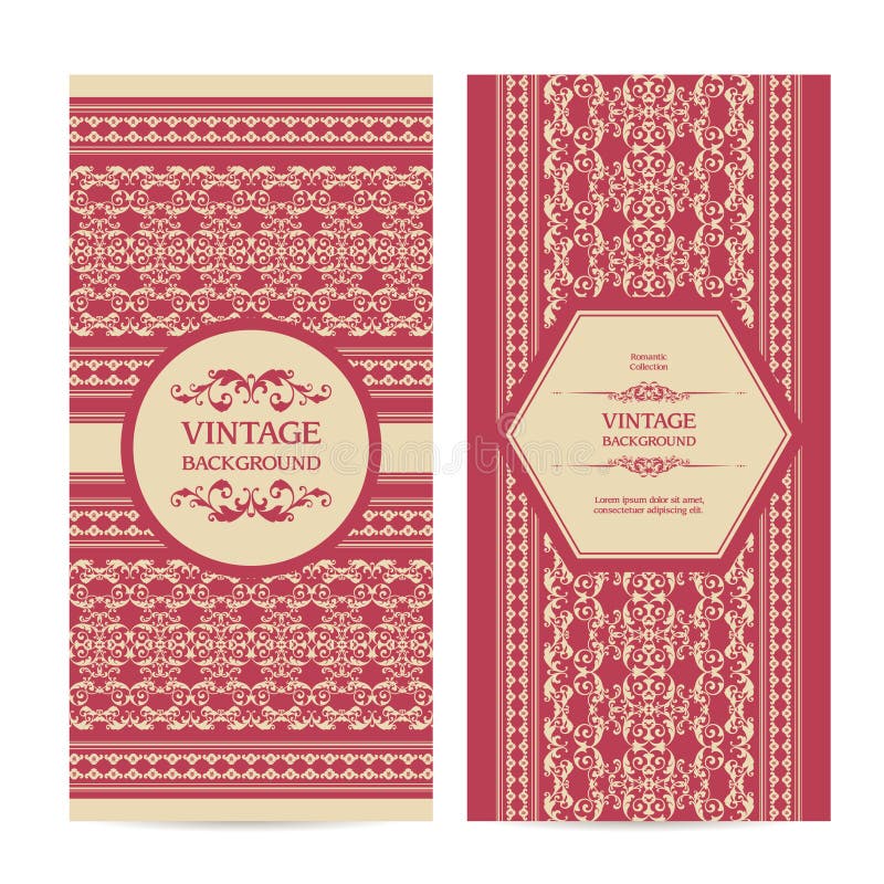 Vector Set of Vintage Ornamental Frame Elegant Lace Templates Banners ...