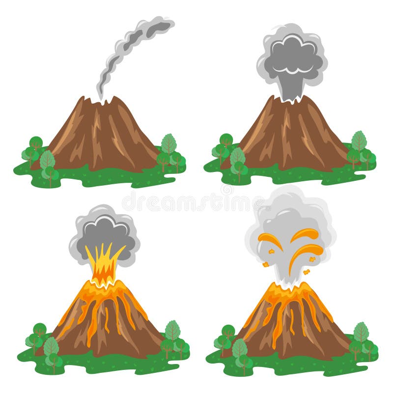 Angry volcano cartoon stock illustration. Illustration of explode ...