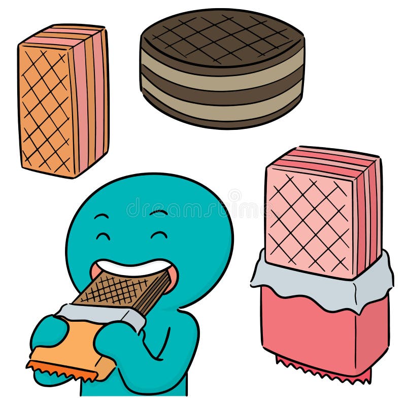 Vector set of wafer stock vector. Illustration of package - 187917682