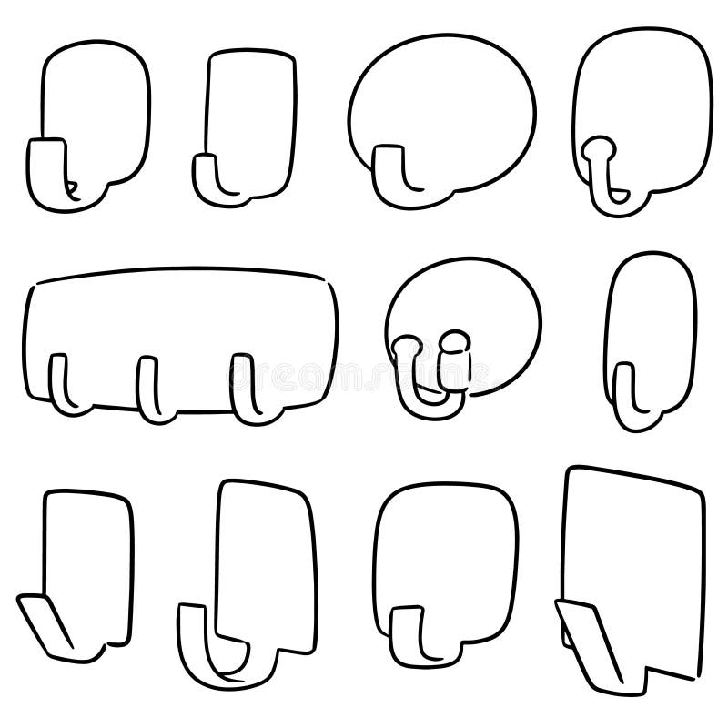 Wall hook. Vector drawing stock vector. Illustration of board - 190782116