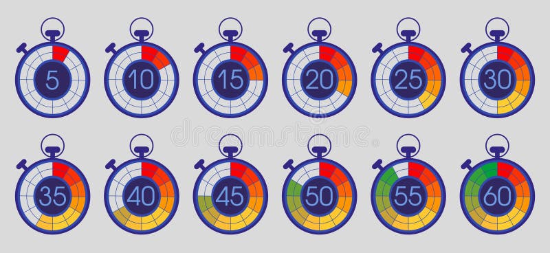 Vector Set of Watches, Stopwatch, Sequence Frame for Mobile Application ...