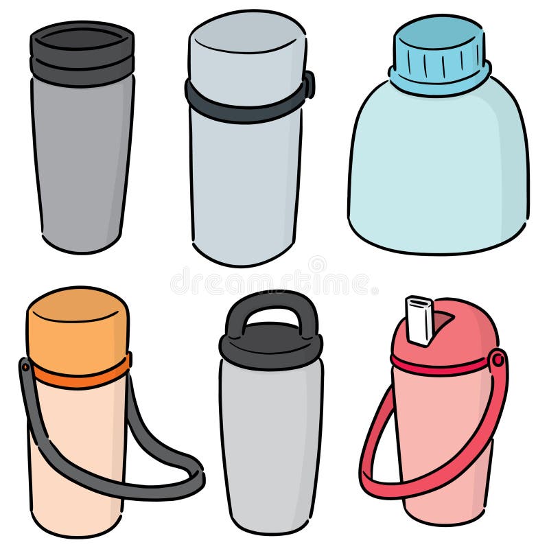 Vector set of water bottle stock vector. Illustration of refresh ...