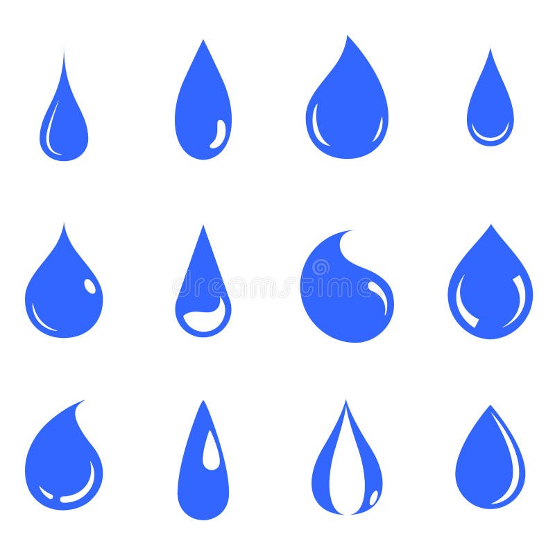 Vector set of water icons stock vector. Illustration of bold - 97278846