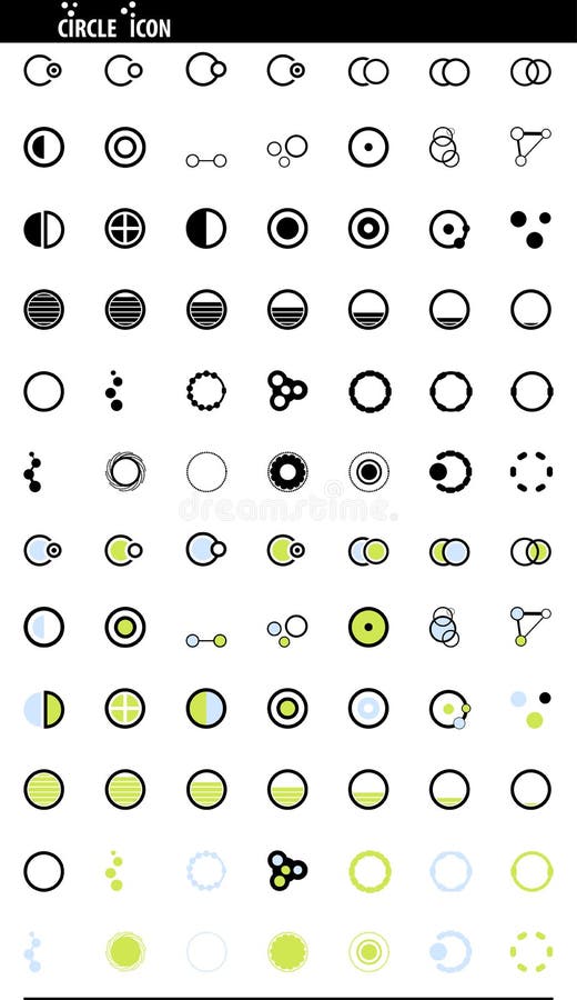 Vector Set Web Icons. Circles and Round Stock Vector - Illustration of ...