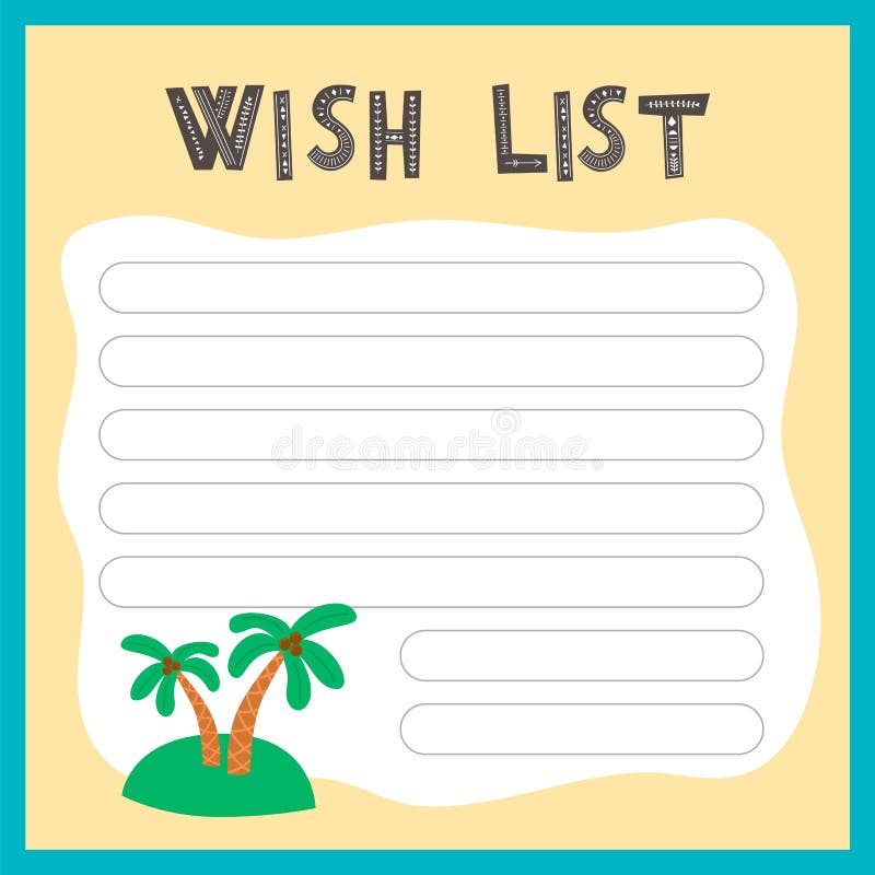 Vector Set of Weekly Planner, To Do List, Note, Wish List, Goals ...