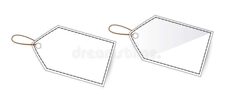 Simple Vector Set 2, White Blank Tag with Soft Shadow Stock Vector ...