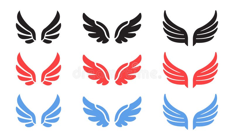 Vector Set of Wings Icon stock vector. Illustration of vector - 358655087