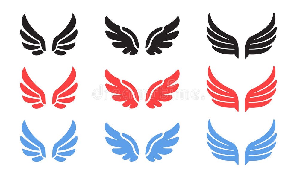Vector Set of Wings Icon stock vector. Illustration of vector - 358655087