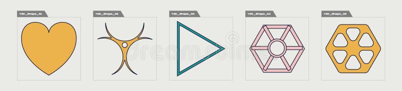 Vector Set of Y2K. Large Set of Retro Objects for Design. Templates for ...