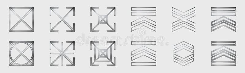 Vector Set of Y2K. Trendy Geometric Design Elements. Simple Shapes ...