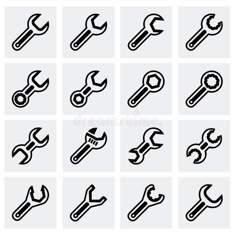 Wrench Icon Set. Repair Icon Vector. Tools Icon Set Stock Vector ...