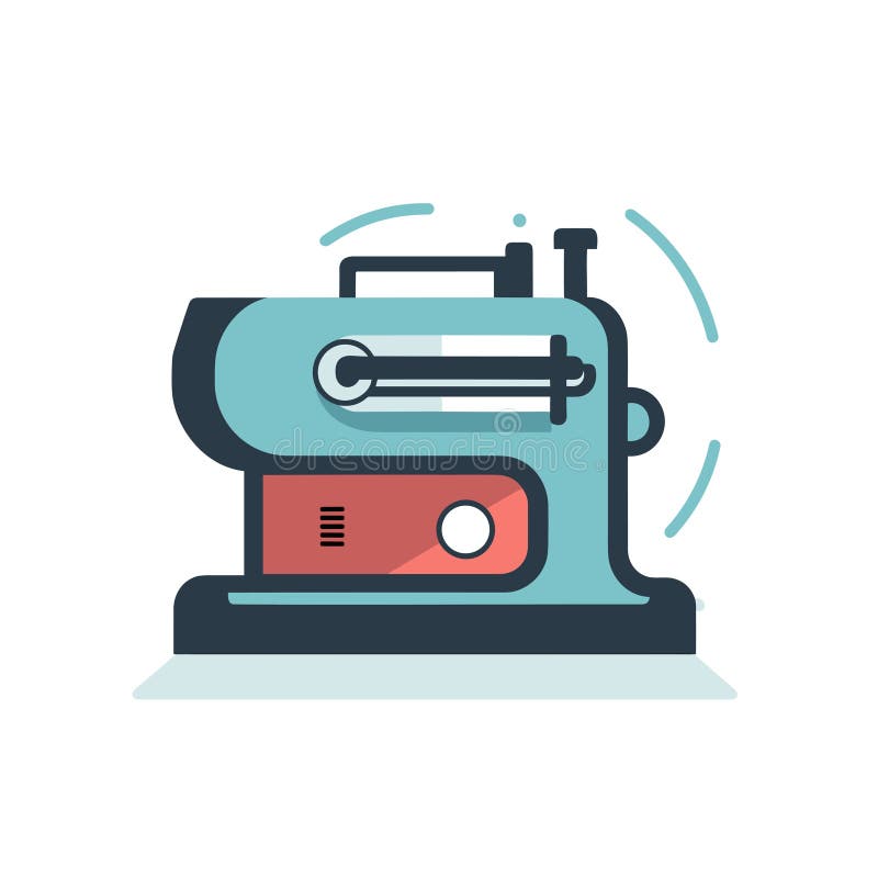 Vector of a Sewing Machine with a Needle on Top of it Stock Vector ...