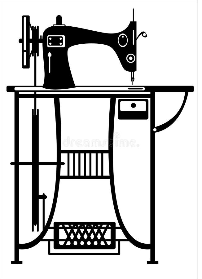 Sewing Machine Black White Stock Illustrations – 3,509 Sewing Machine ...