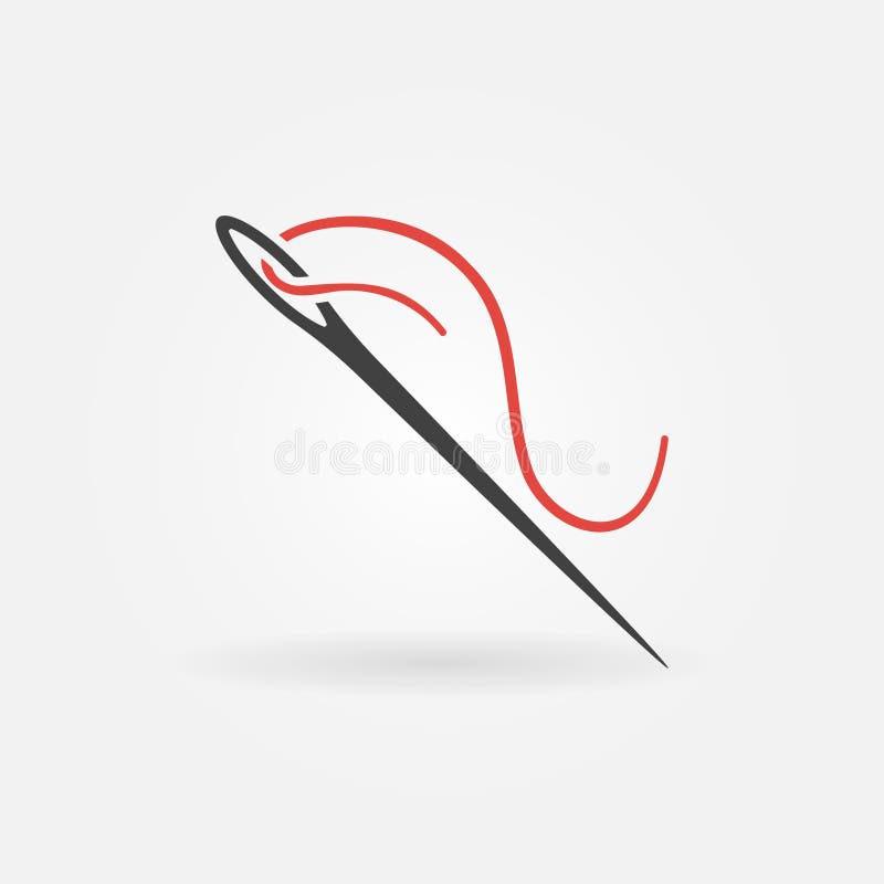 Vector Sewing Needle Creative Icon or Symbol - Tailoring Symbol Stock ...