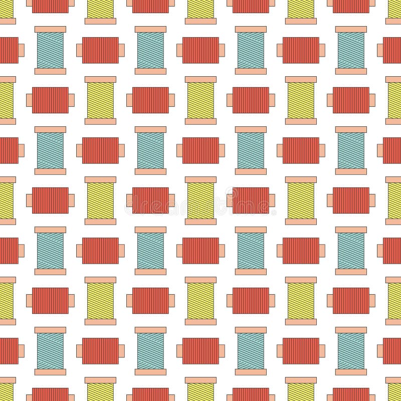 Vector Sewing Seamless Pattern Stock Vector - Illustration of icon ...