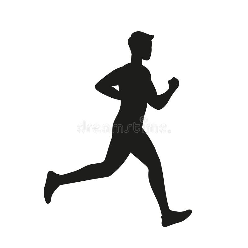 Vector Shadow Running Man Illustration. Stock Illustration ...