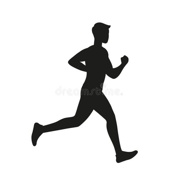 Vector Shadow Running Man Illustration. Stock Illustration ...