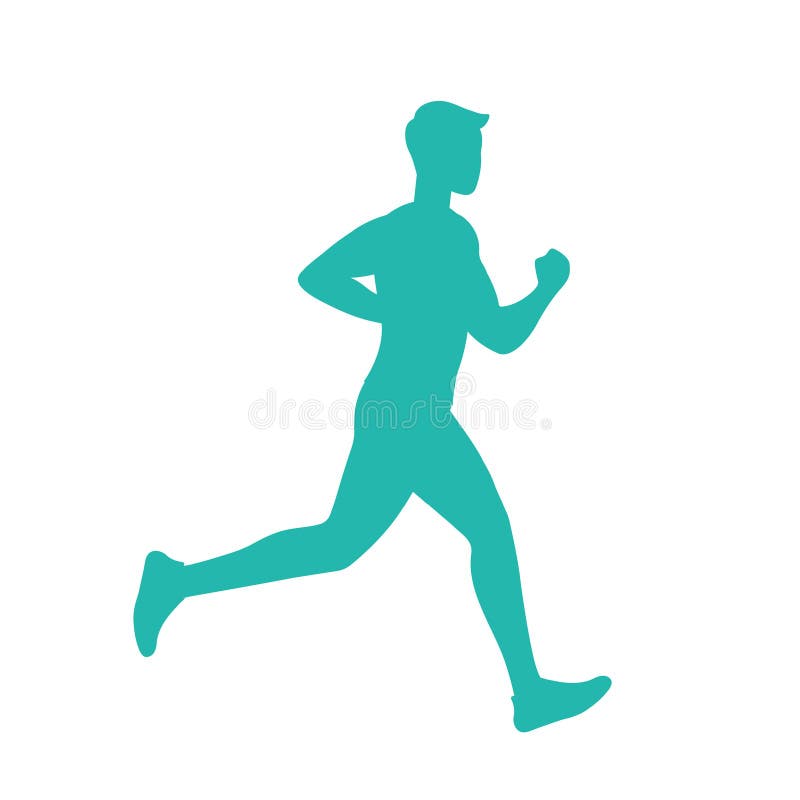 Vector Shadow Running Man Illustration. Stock Illustration ...