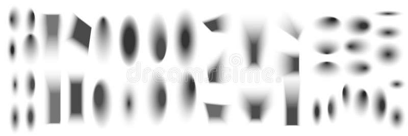 Vector Shadows Isolated. Set of Round and Square Shadow Effects. Stock ...