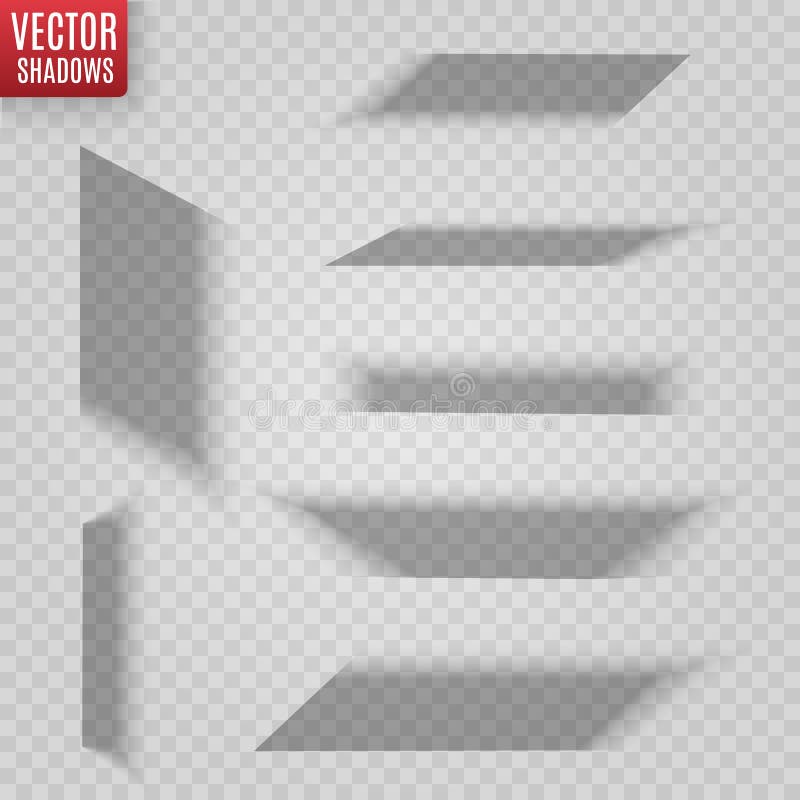 Vector Shadows Isolated. Transparent Shadow Realistic Illustration ...