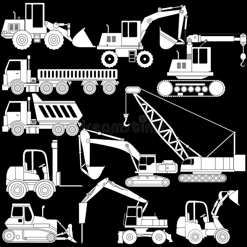 Vector of Shape Construction Vehicle Stock Vector - Illustration of ...