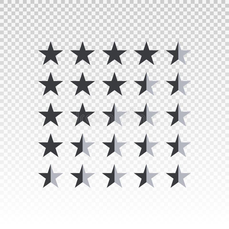 Vector Shape Star Rating Bar Isolated on Transparent Background ...