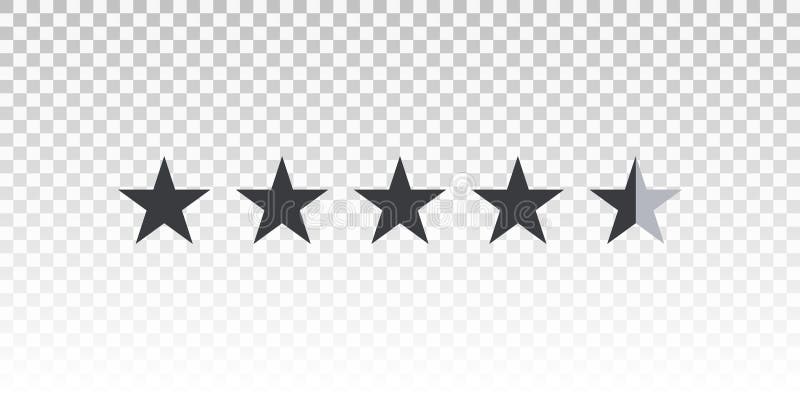 Vector Shape Star Rating Bar Isolated on Transparent Background ...