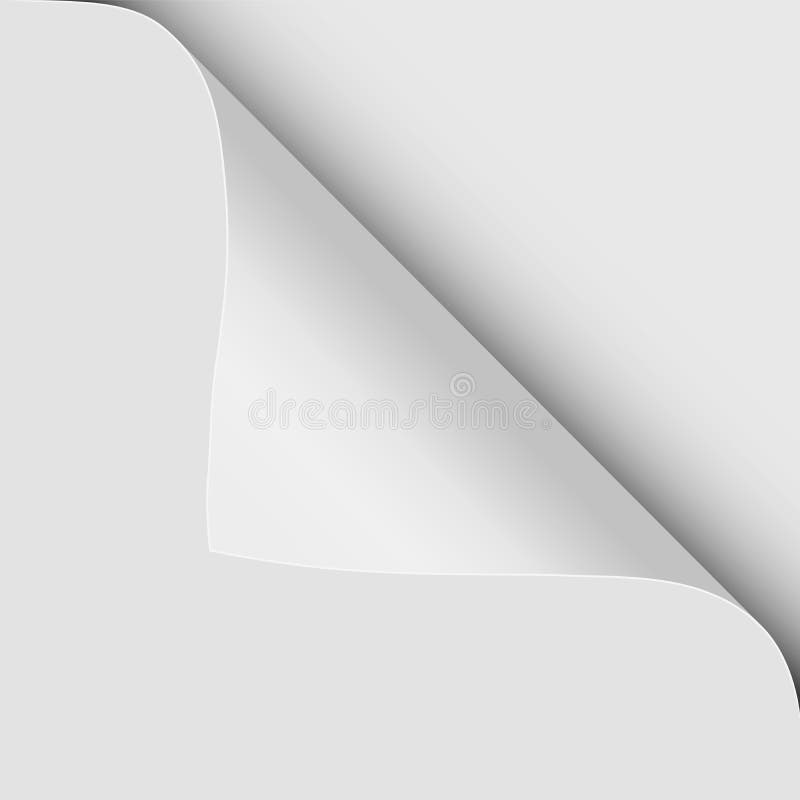 Vector Sheet of Transparent Paper with Curled Upper Left Corner Stock ...